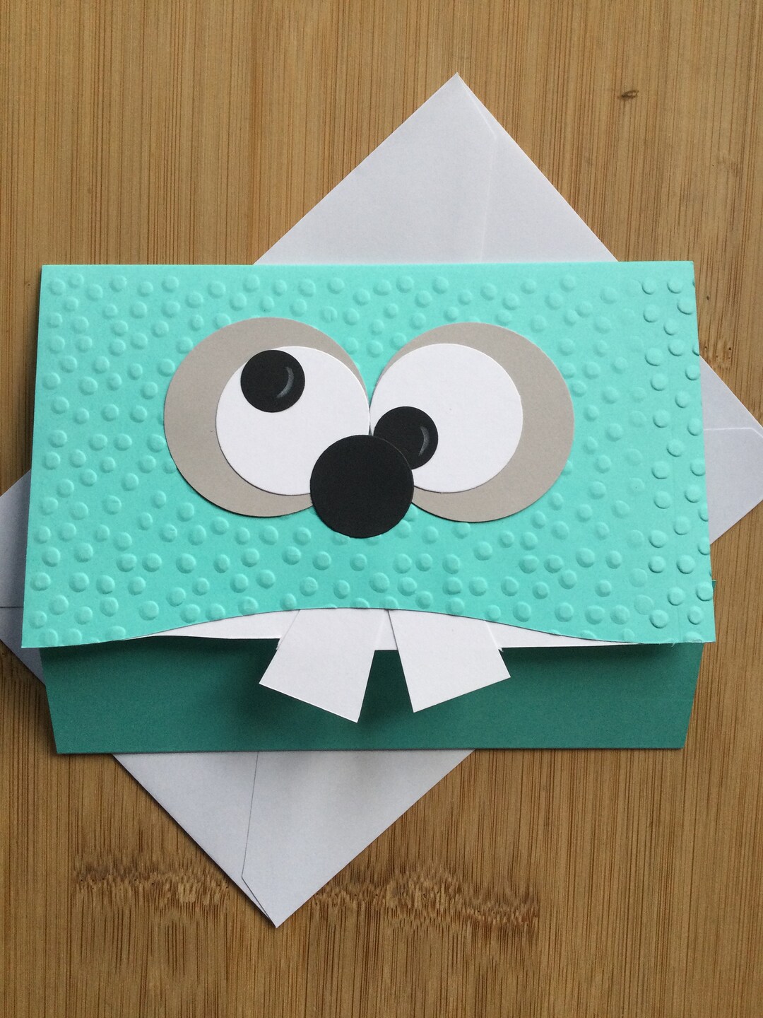 Fun Monster Blank Handmade Card for Any Occasion - Etsy