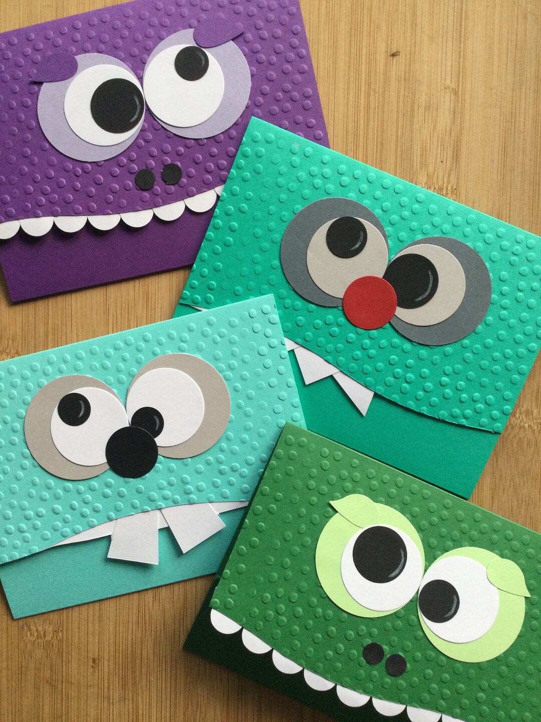 Fun Monster Blank Handmade Card for Any Occasion - Etsy