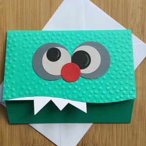 Fun Monster Blank Handmade Card for Any Occasion - Etsy