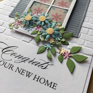 Congrats on Your New Home Homemade Card With Window and Flower Box to ...