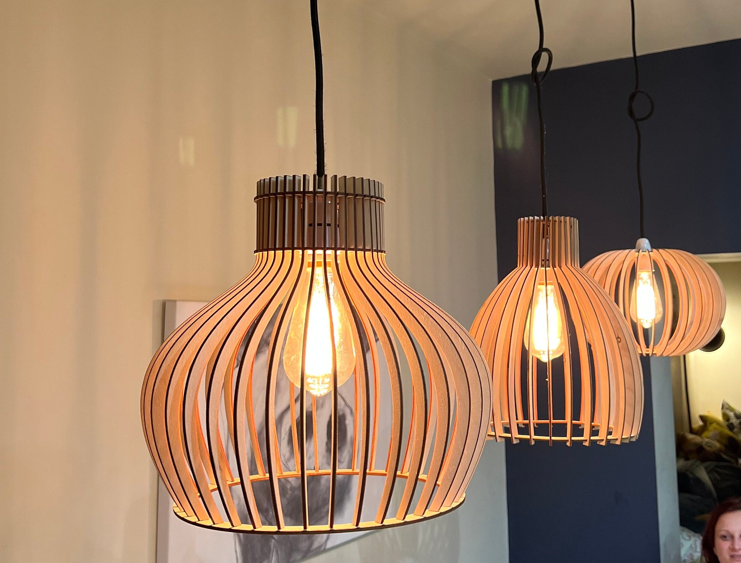 Round Shade Design. Laser Cut Wooden Scandinavian Style - Etsy UK