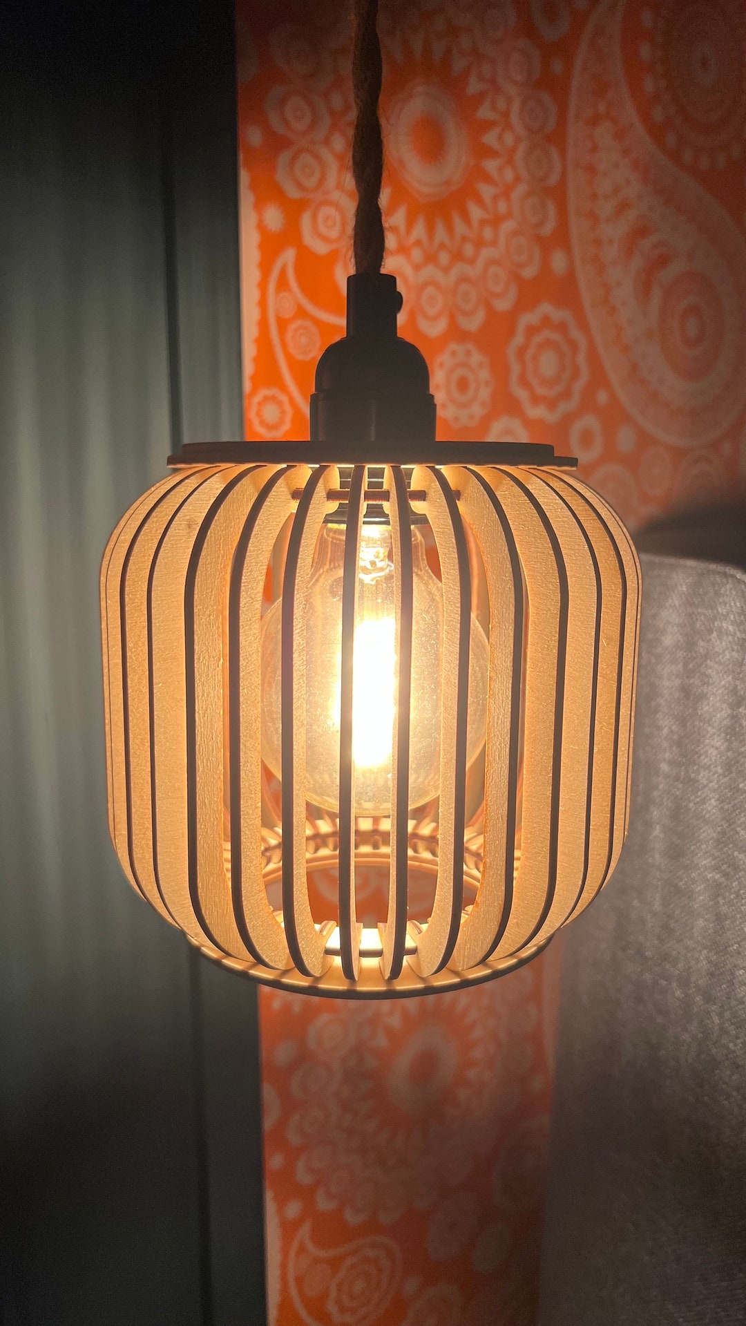 Small Lantern Design. Laser Cut Wooden Scandinavian Style Pendant Lamp ...