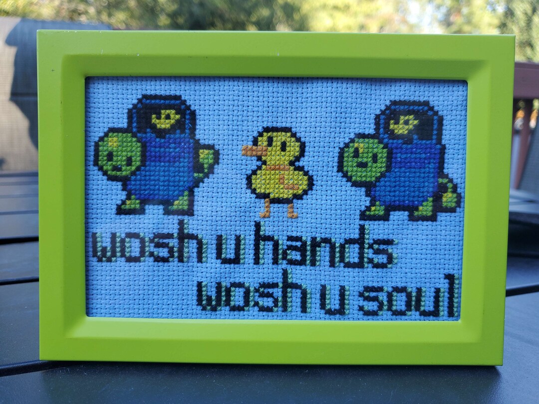 Cross Stitch Pattern of Woshua Undertale Featuring Bird Who Carries You ...