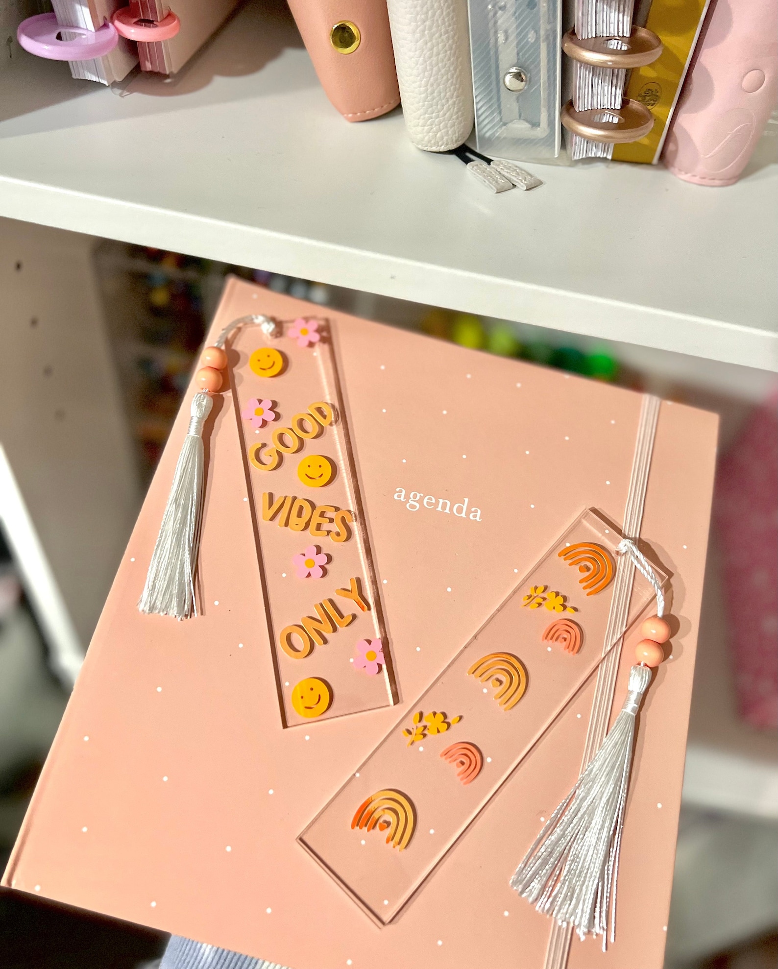 Acrylic Bookmark Rainbow Bookmark Book Lover Boho Bookmark - Etsy