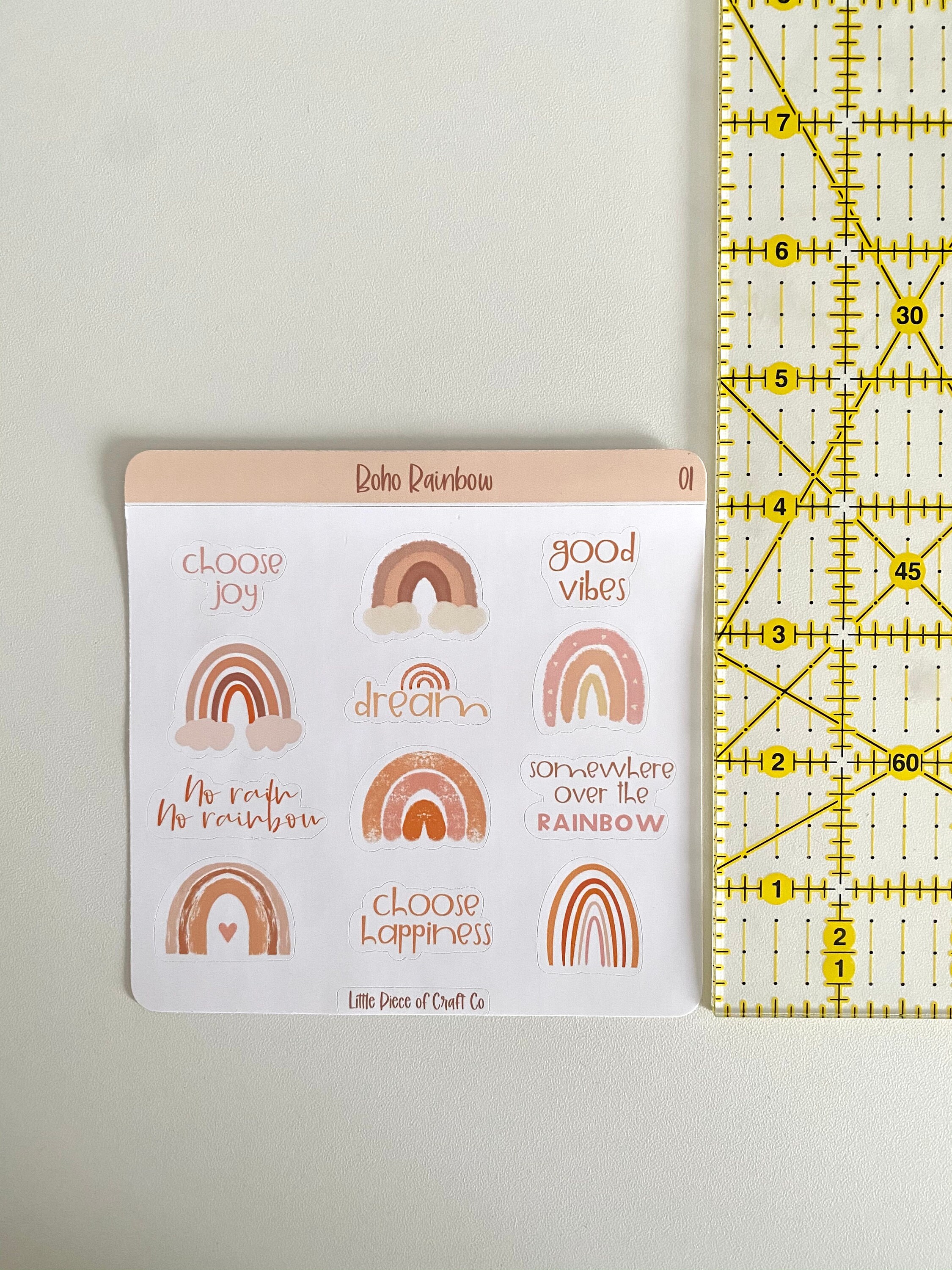Boho Rainbow Sticker Sheet Rainbow Stickers Planner - Etsy UK