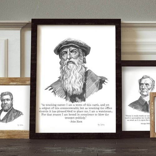 John Owen & Quote Portrait Sketch Art Reformed Theology - Etsy