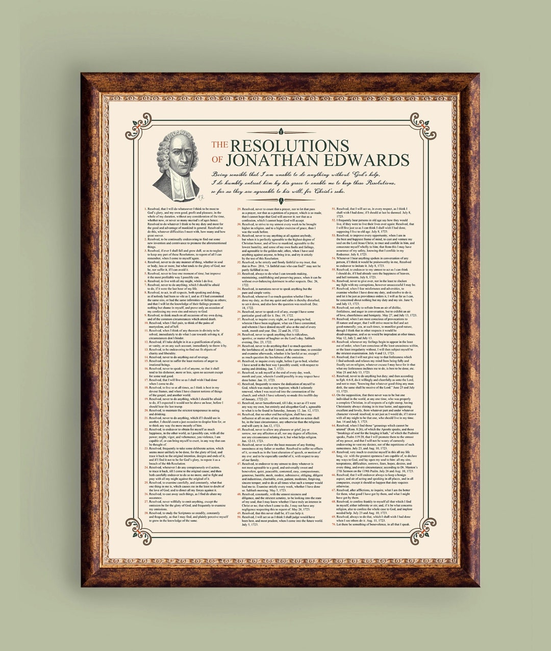 The Resolutions of Jonathan Edwards, Reformed Theology, Calvinism ...