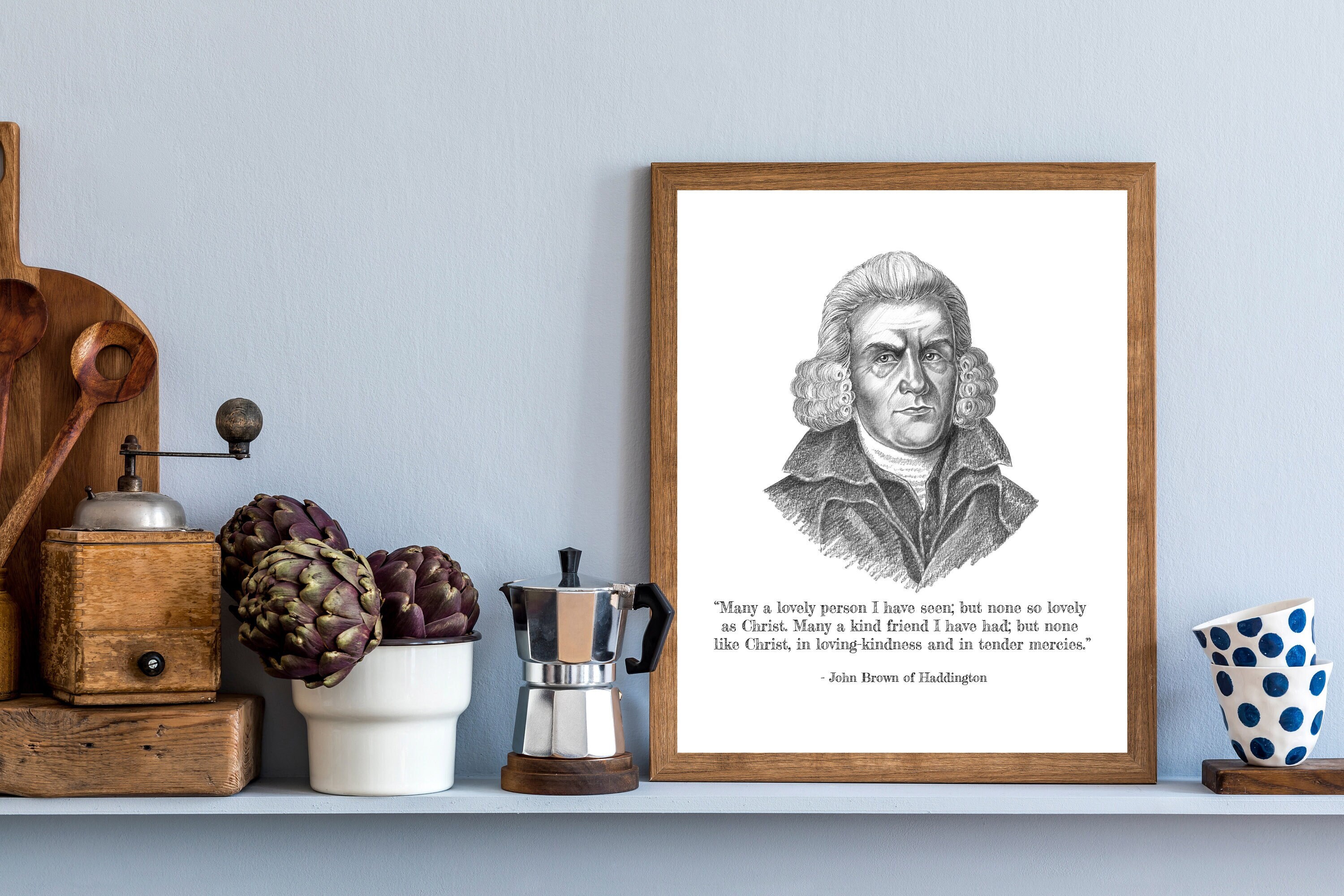John Brown & Quote Portrait Sketch Art Reformed Theology. - Etsy