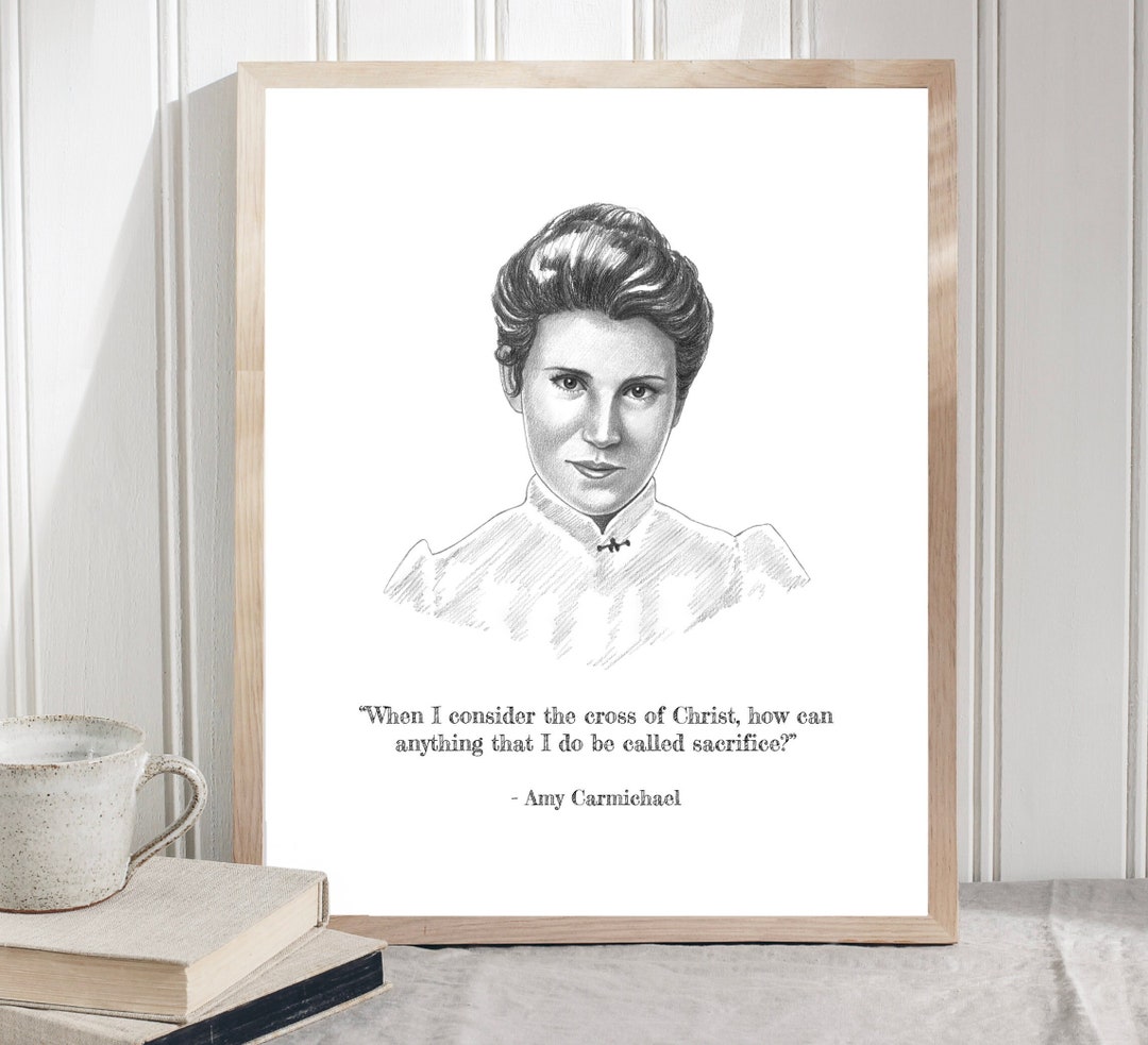 Amy Carmichael & Quote, Portrait Sketch, Art, Missionary. - Etsy