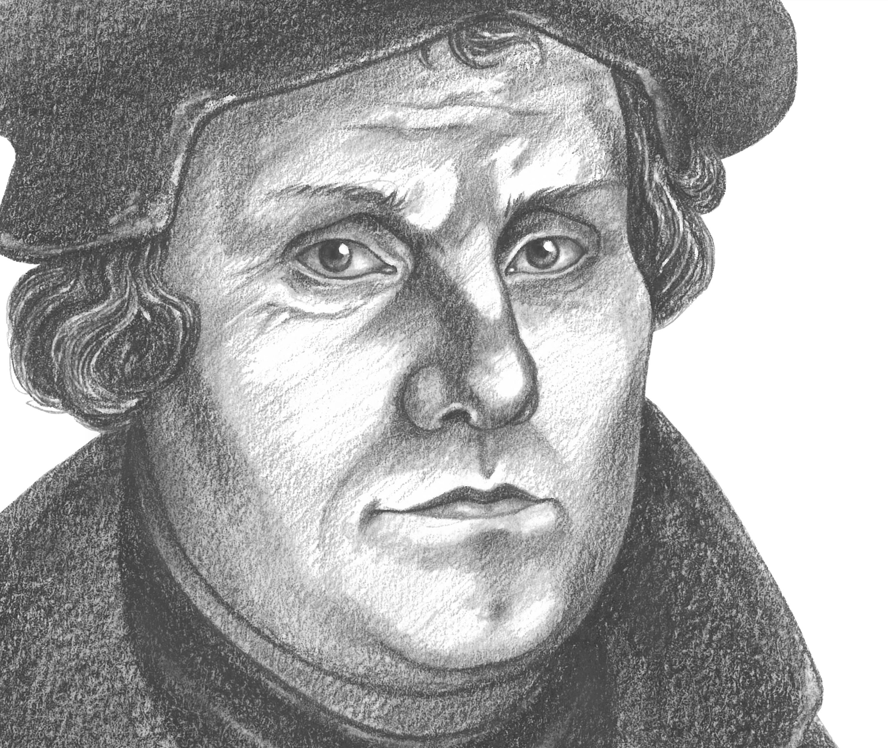 Martin Luther & Quote, Portrait Sketch, Art, Reformed Theology. - Etsy