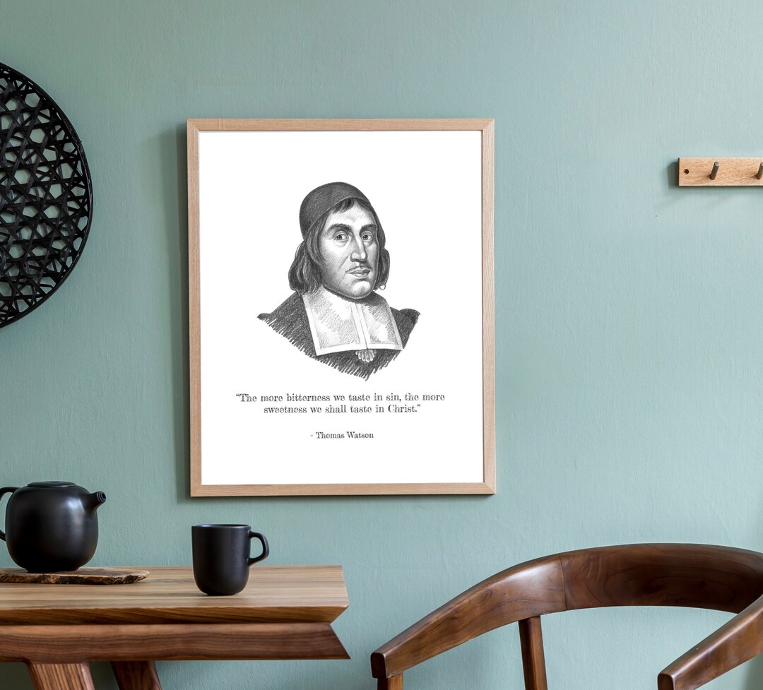 Thomas Watson & Quote, Portrait Sketch, Art, Reformed Theology. - Etsy