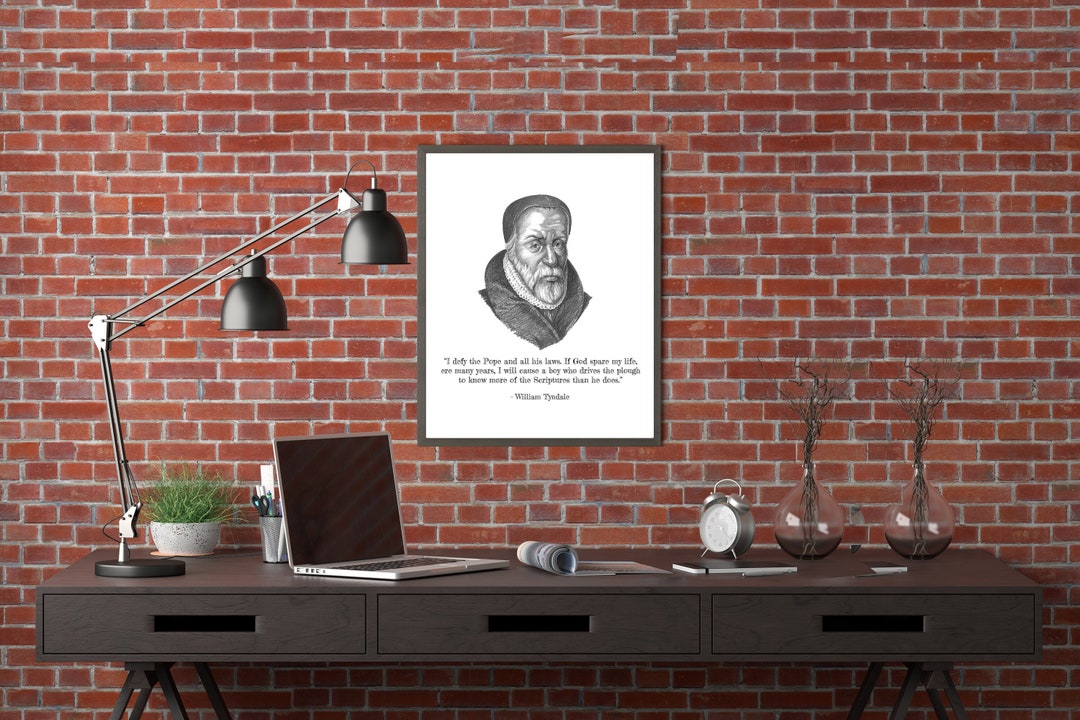 William Tyndale & Quote, Portrait Sketch, Art, Reformed Theology. - Etsy