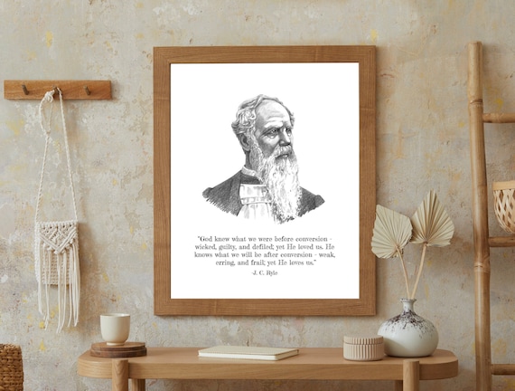 J.C. Ryle & Quote Portrait Sketch Art Reformed Theology. - Etsy