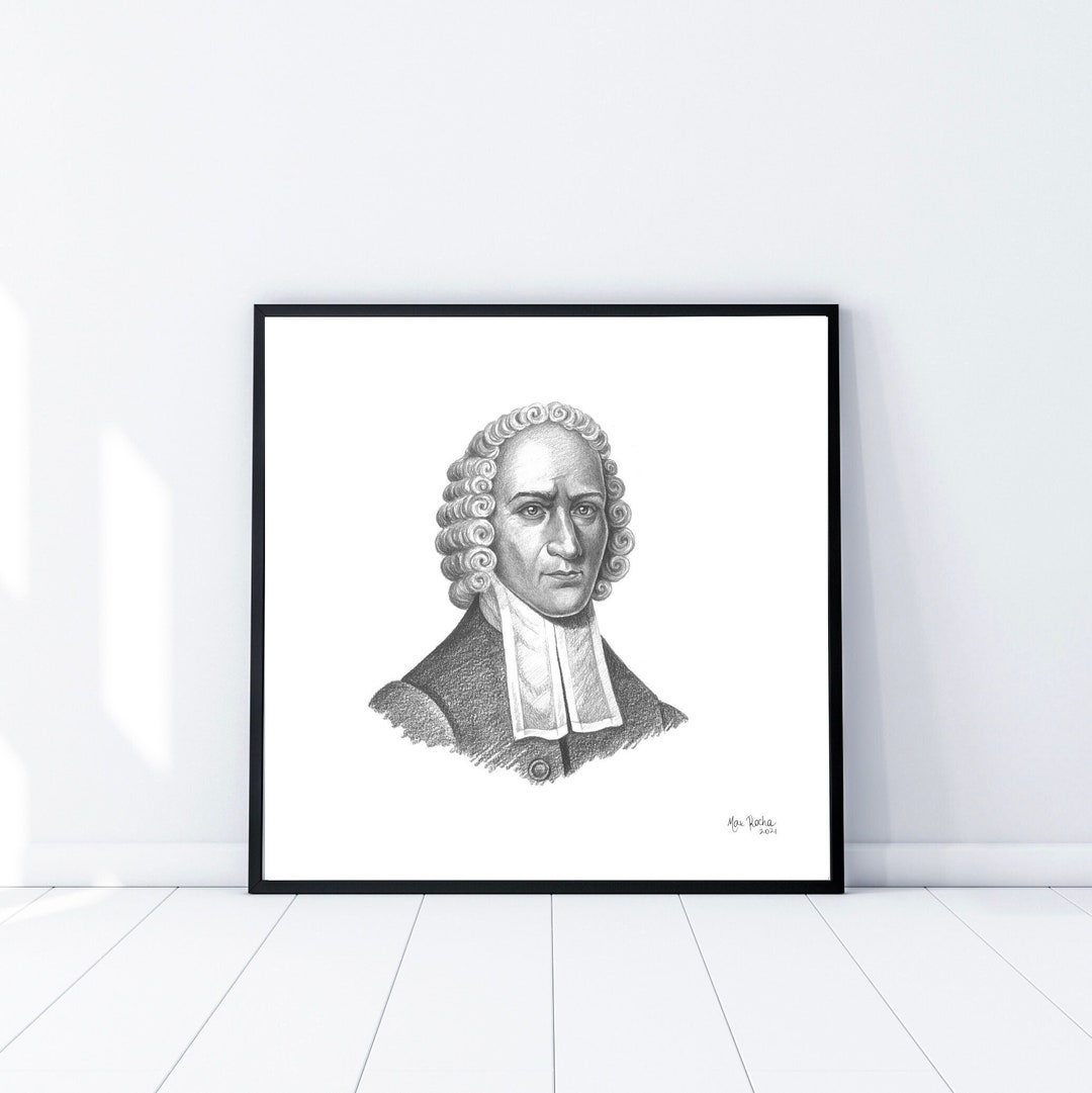Jonathan Edwards Portrait Sketch Art Reformed Theology. - Etsy