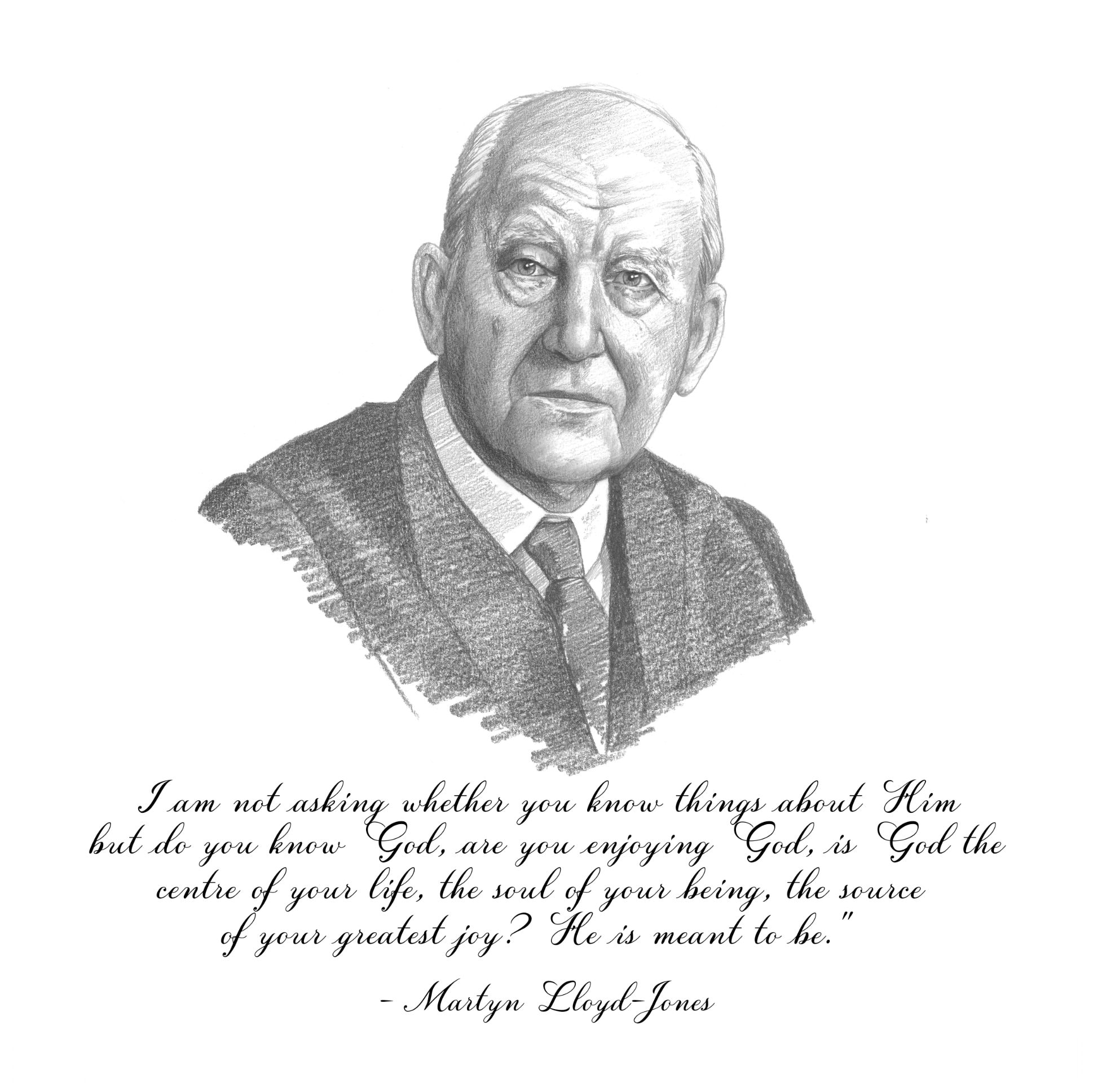 Martyn Lloyd-jones & Quote, Portrait Sketch, Art, Reformed Theology. - Etsy