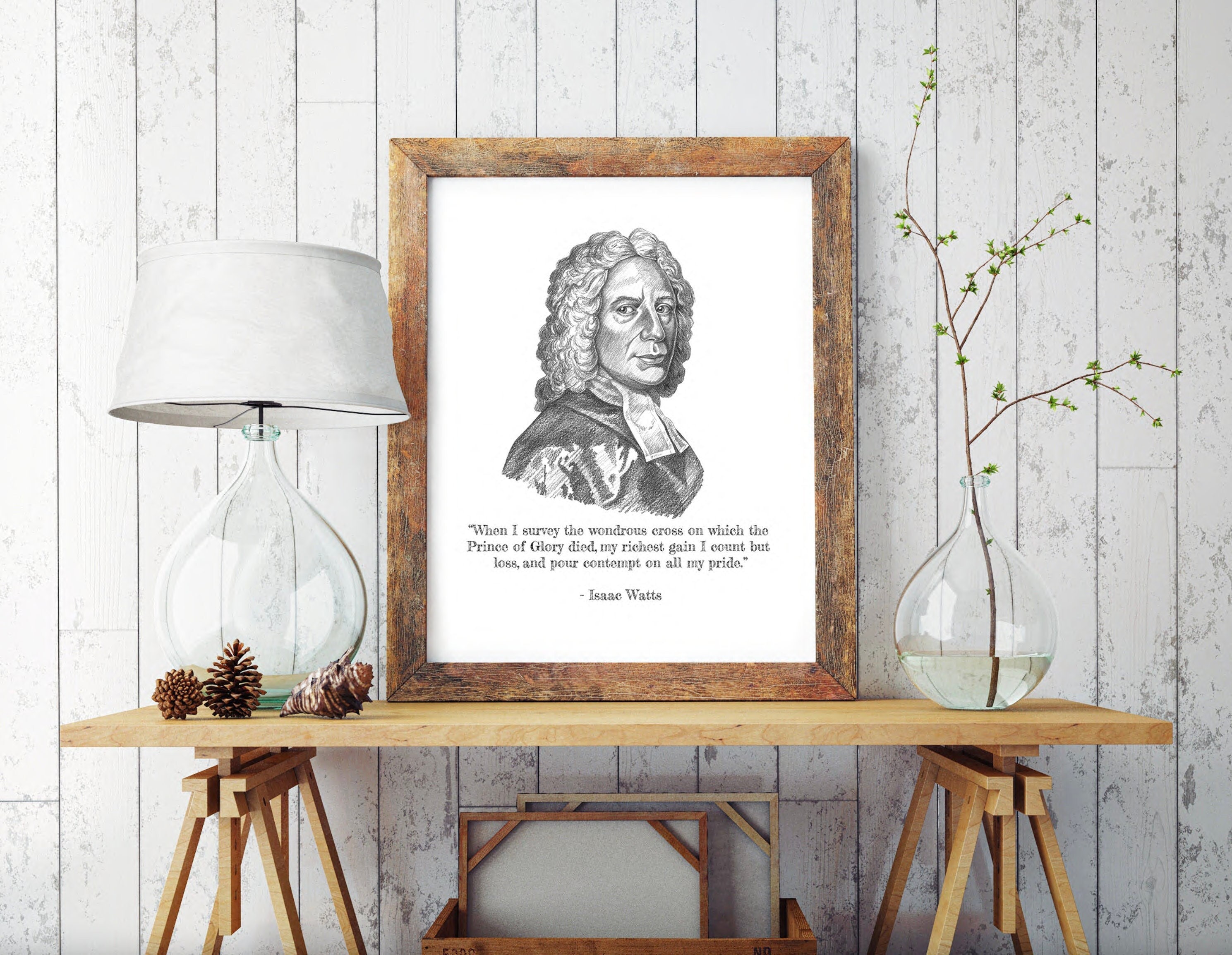 Isaac Watts & Quote, Portrait Sketch, Art, Reformed Theology. - Etsy