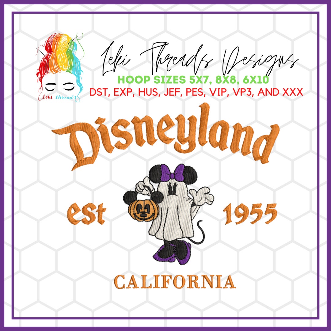 Girl Ghost Embroidery Design: Halloween Mouse Pumpkin (machine ...