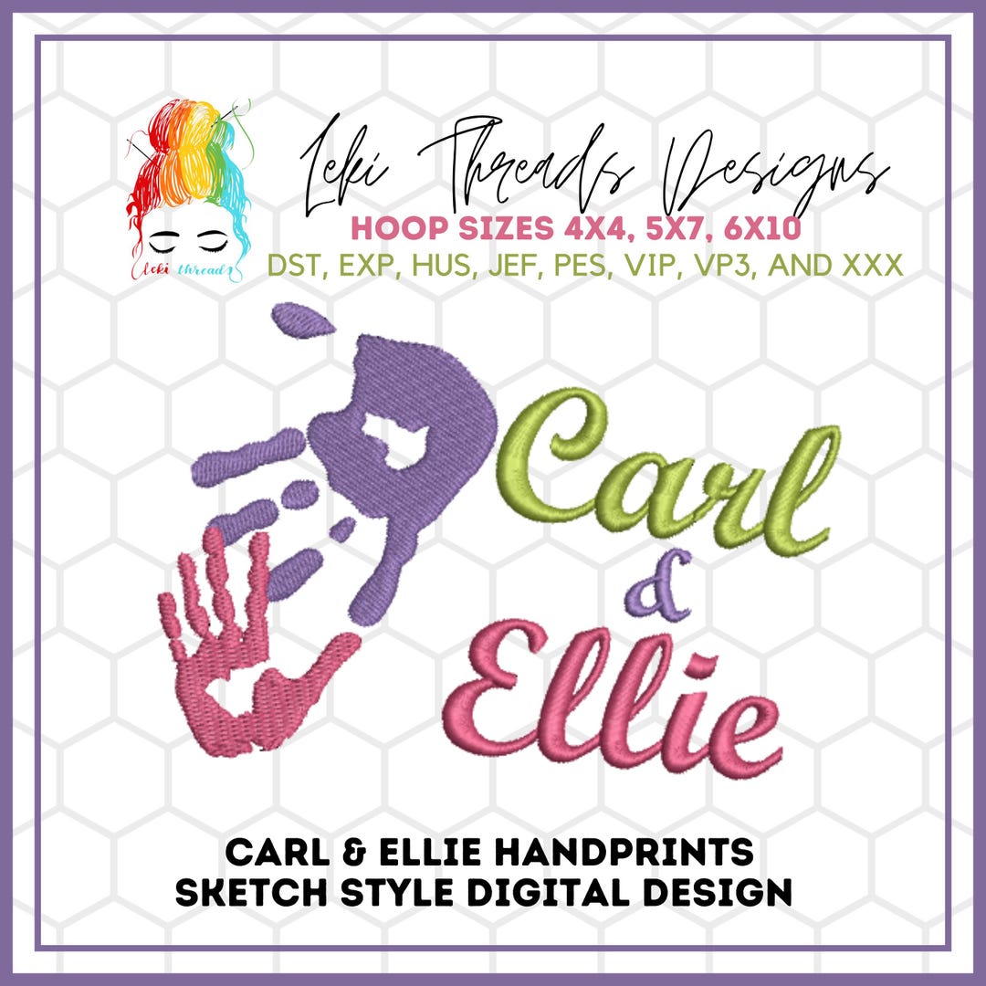 Couple Handprints Embroidery Design: Valentine's Day Machine File ...