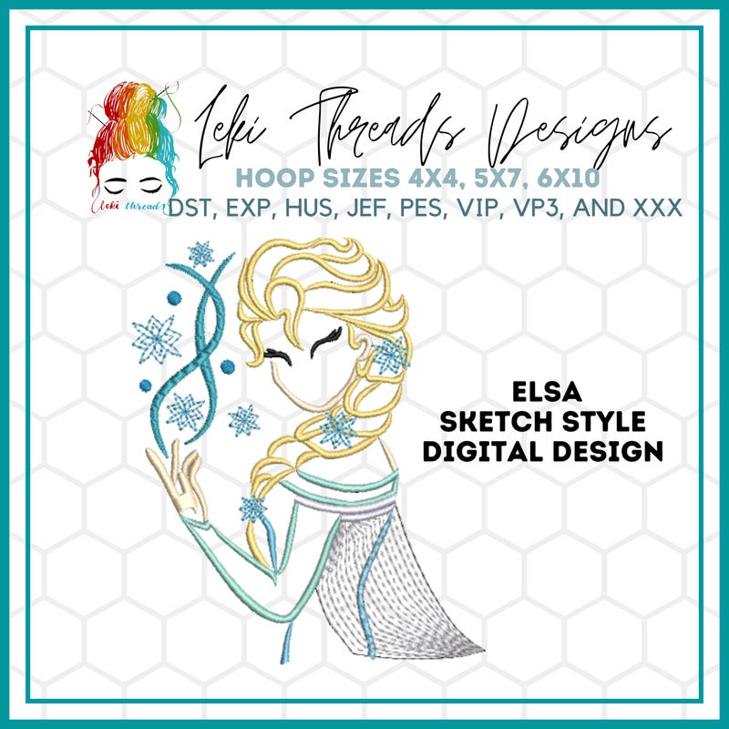 Elsa Embroidery - Etsy
