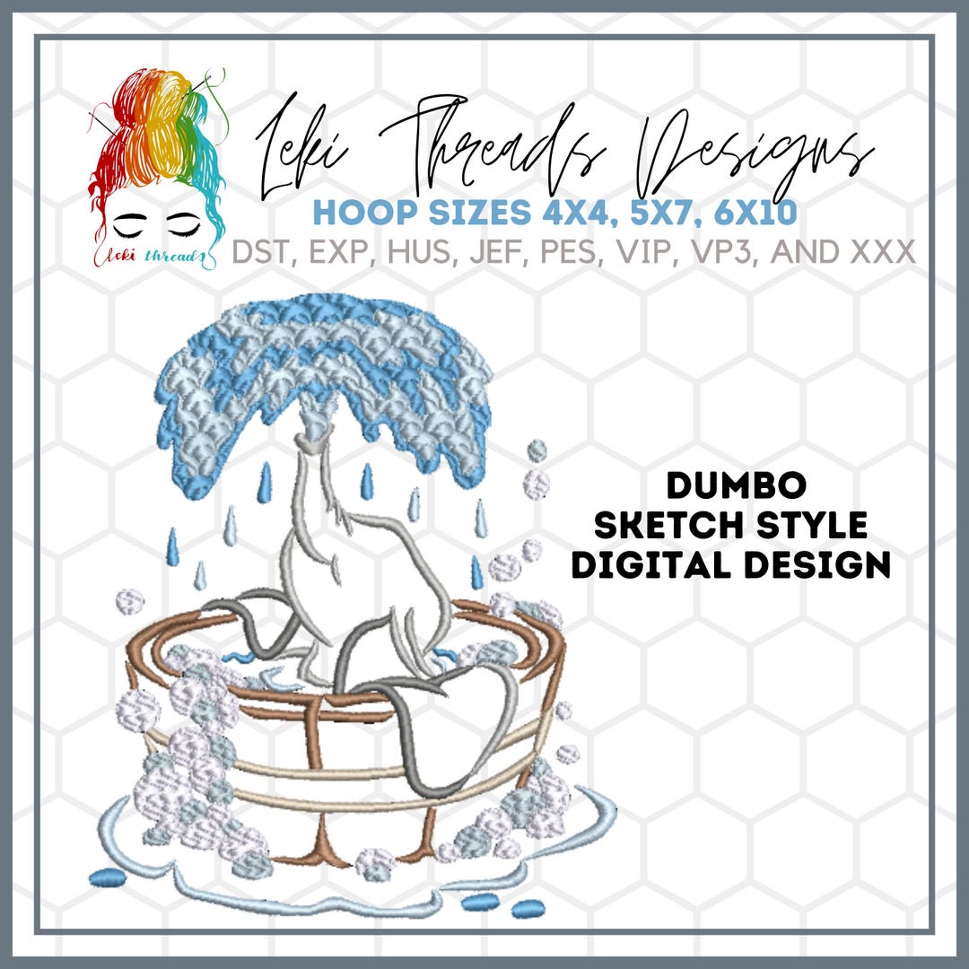 Dumbo Inspired Embroidery Design, Dumbo Inspired Embroidery Design ...