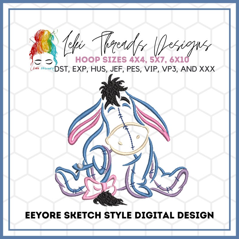 Eeyore Embroidery - Etsy