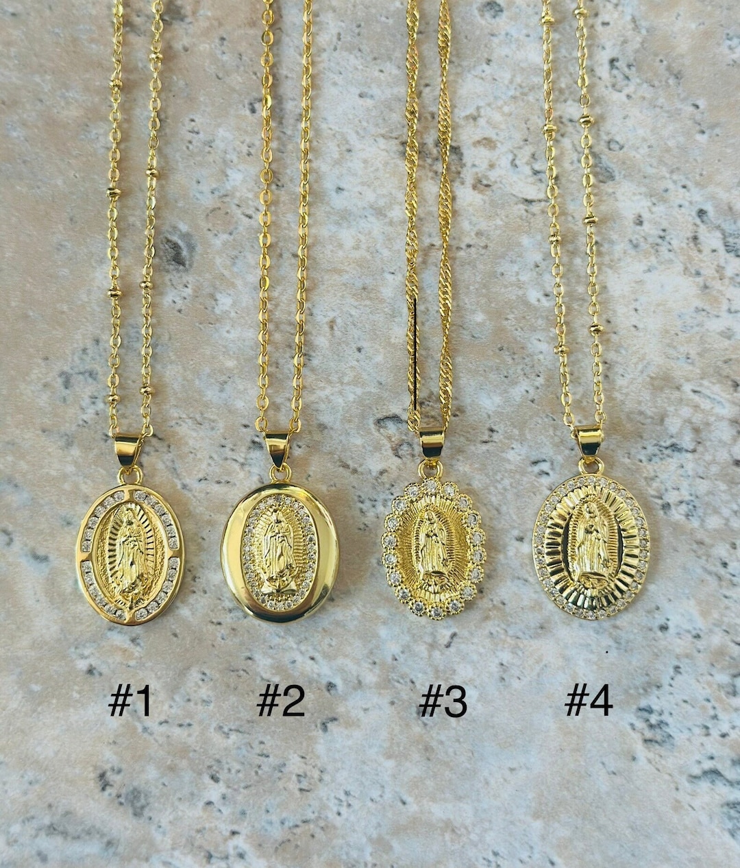 Virgin Mary Necklace/virgin Mary Locket Necklace /gold Crystal Virgin ...
