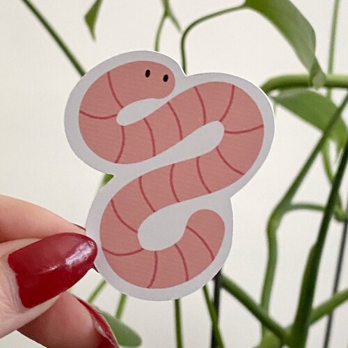Wild Wild West Worm Sticker Cowboy Wirm Cute Earthworm - Etsy
