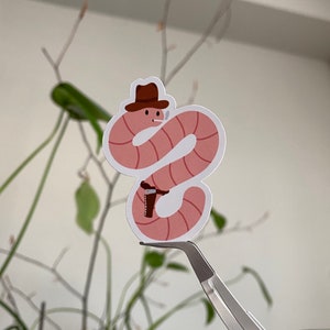Wild Wild West Worm Sticker Cowboy Wirm Cute Earthworm Sticker - Etsy