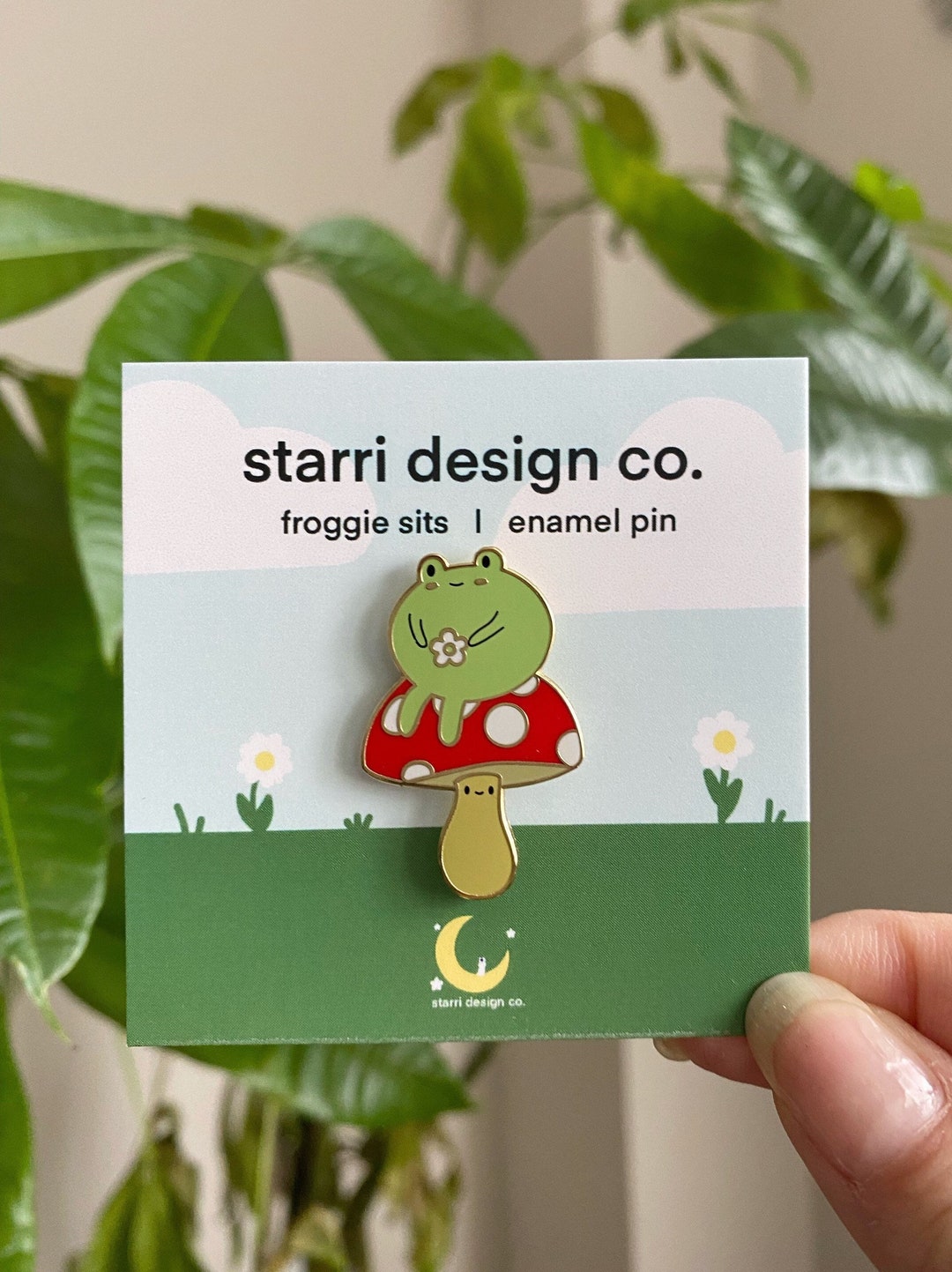 Froggie Sits Enamel Pin | 1.25