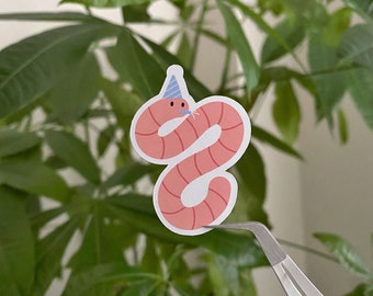Cute Worm Sticker - Etsy