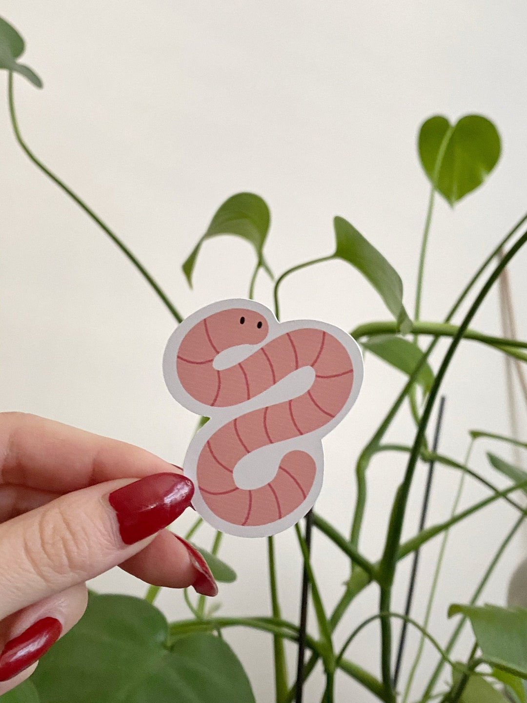Wiggly Worm Sticker - Etsy