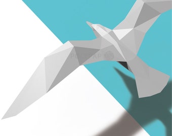 Falcon,peregrine Bird Paper Craft,3d Low Polygonal Paper Sculpture ...