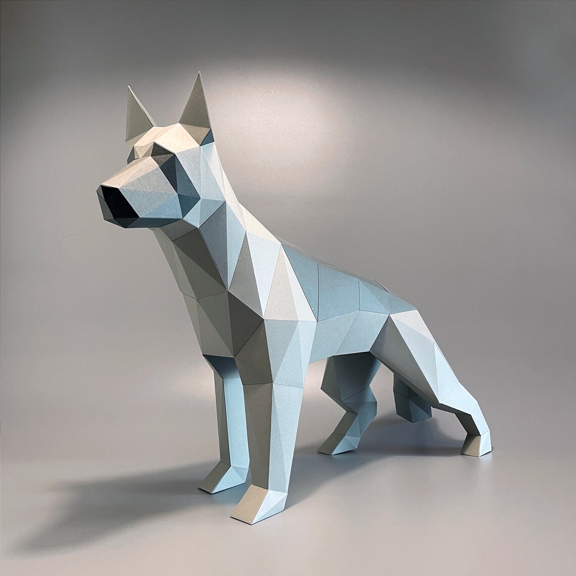 German Shepherd Dog Paper Craft3d Low Polygonal Paper | Etsy