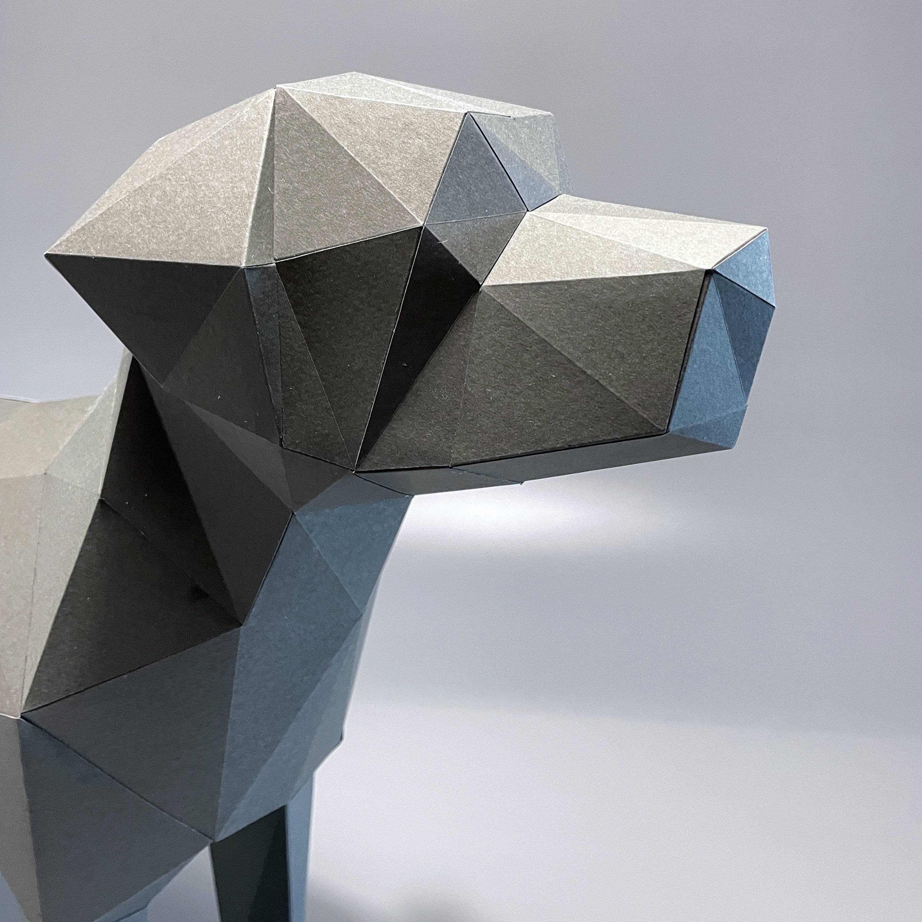 Labrador Retriever Dog Paper Craft, 3D Low Polygonal Paper Sculpture ...