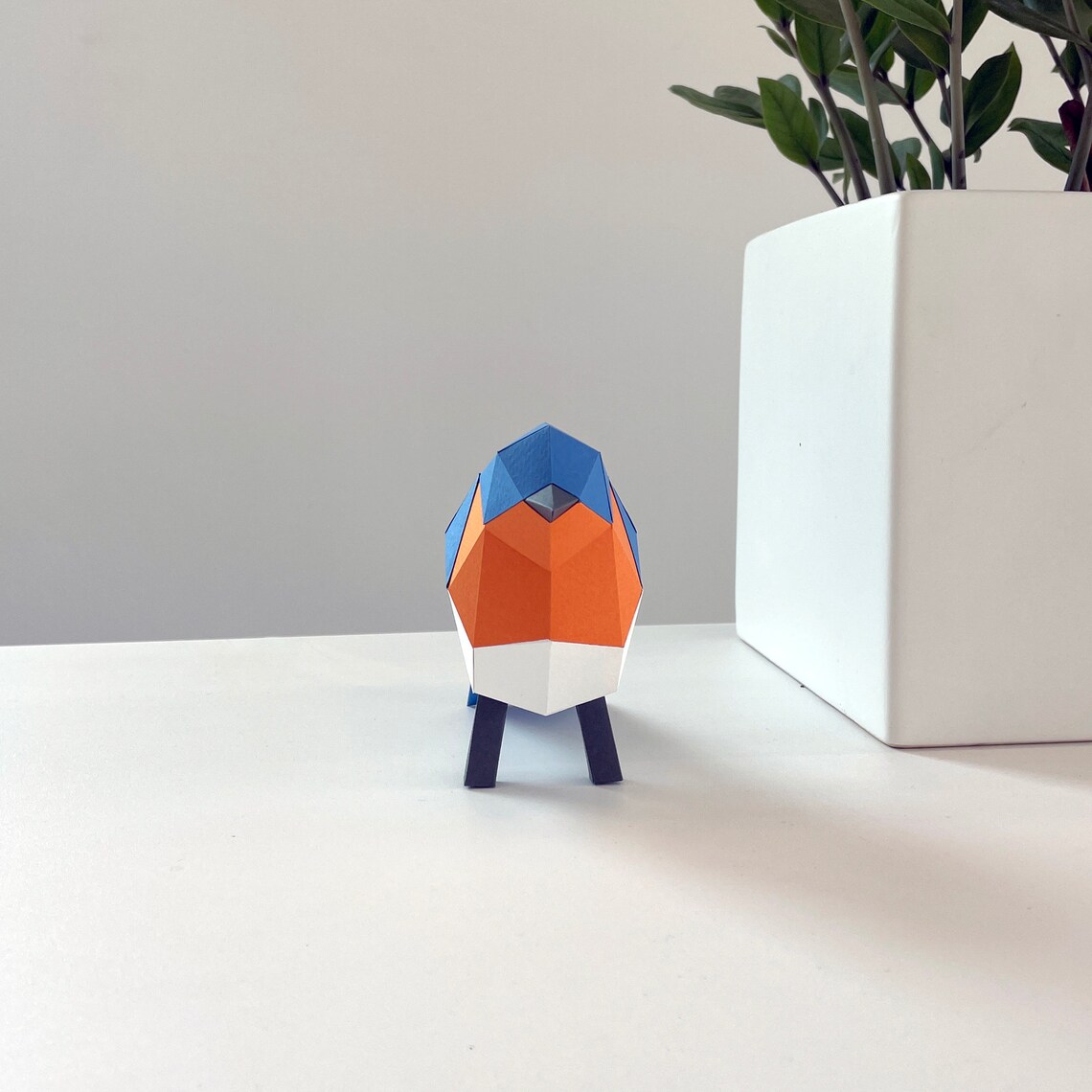 Bluebird Bird Paper Craft3d Low Polygonal Paper Sculpture - Etsy