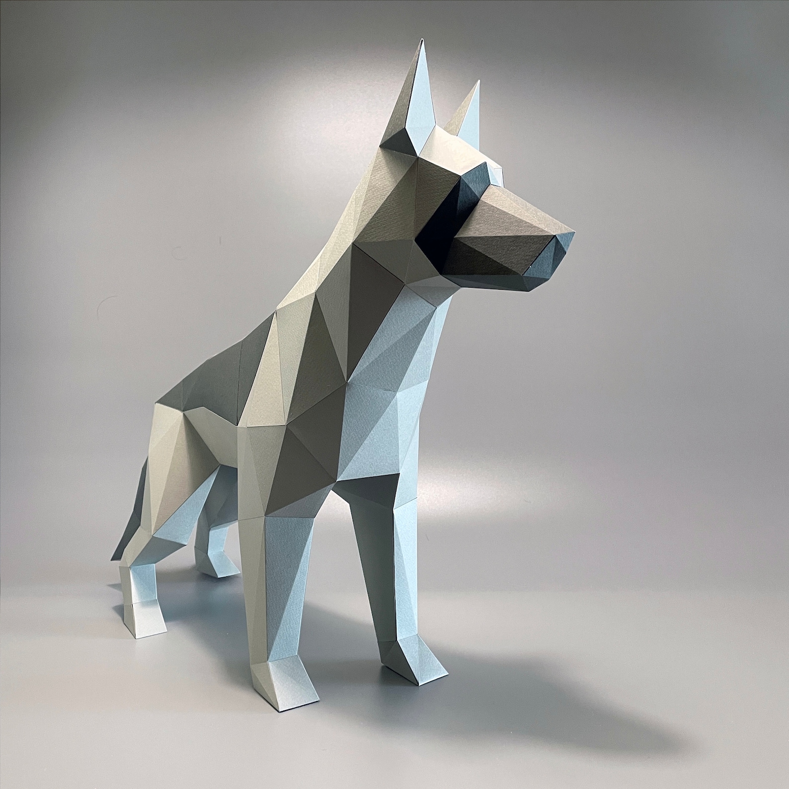 German Shepherd Dog Paper Craft3d Low Polygonal Paper | Etsy