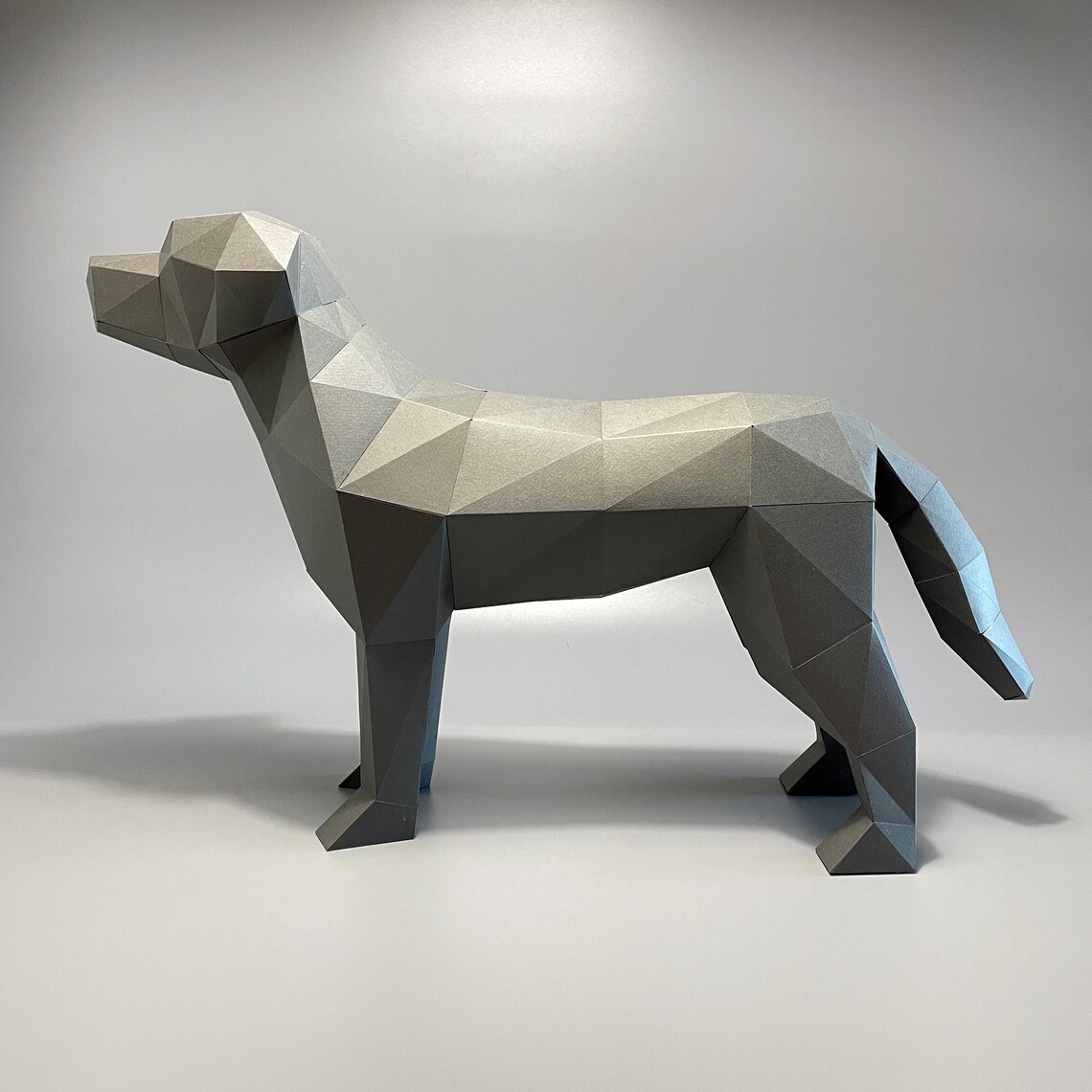 Labrador Retriever Dog Paper Craft 3D Low Polygonal Paper - Etsy