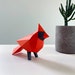 Cardinal, Bird Paper Craft,3d Low Polygonal Paper Sculpture, Digital ...