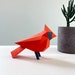 Cardinal, Bird Paper Craft,3d Low Polygonal Paper Sculpture, Digital ...
