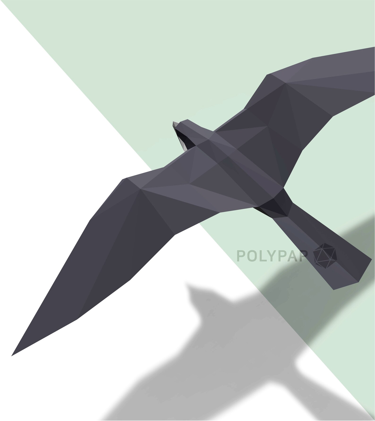 Falcon,peregrine Bird Paper Craft,3d Low Polygonal Paper Sculpture ...