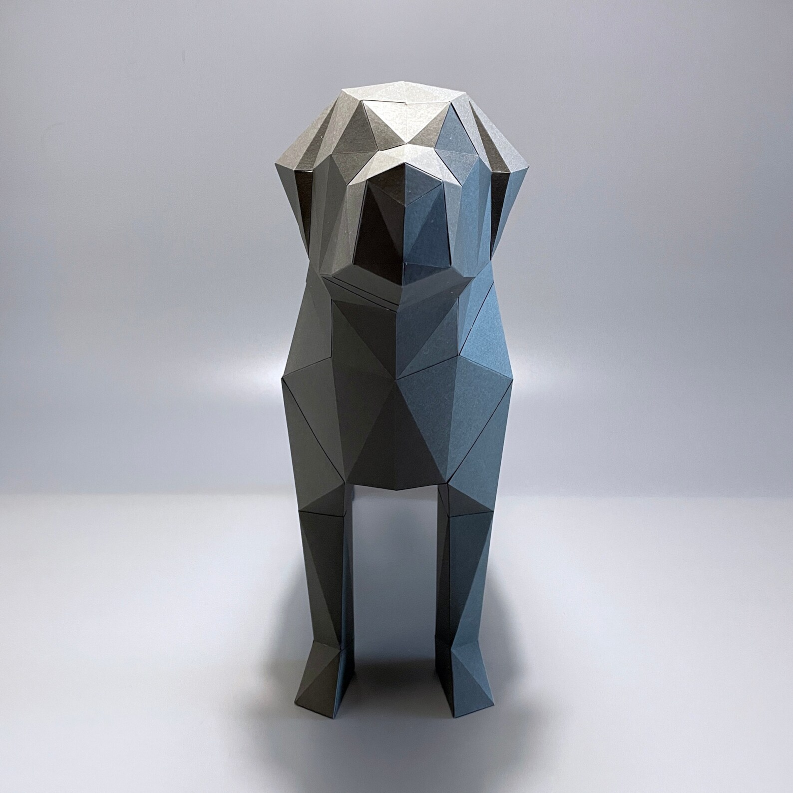 Labrador Retriever Dog Paper Craft, 3D Low Polygonal Paper Sculpture ...
