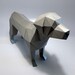 Labrador Retriever Dog Paper Craft, 3D Low Polygonal Paper Sculpture ...