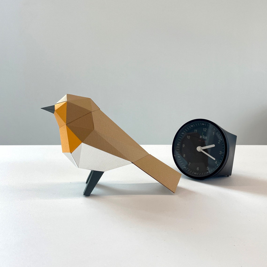 European Robin Bird Paper Craft3d Low Polygonal Paper - Etsy