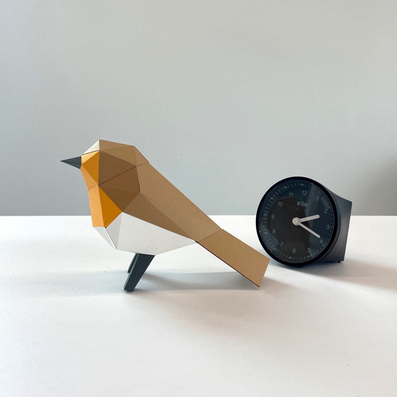 European Robin Bird Paper Craft3d Low Polygonal Paper - Etsy