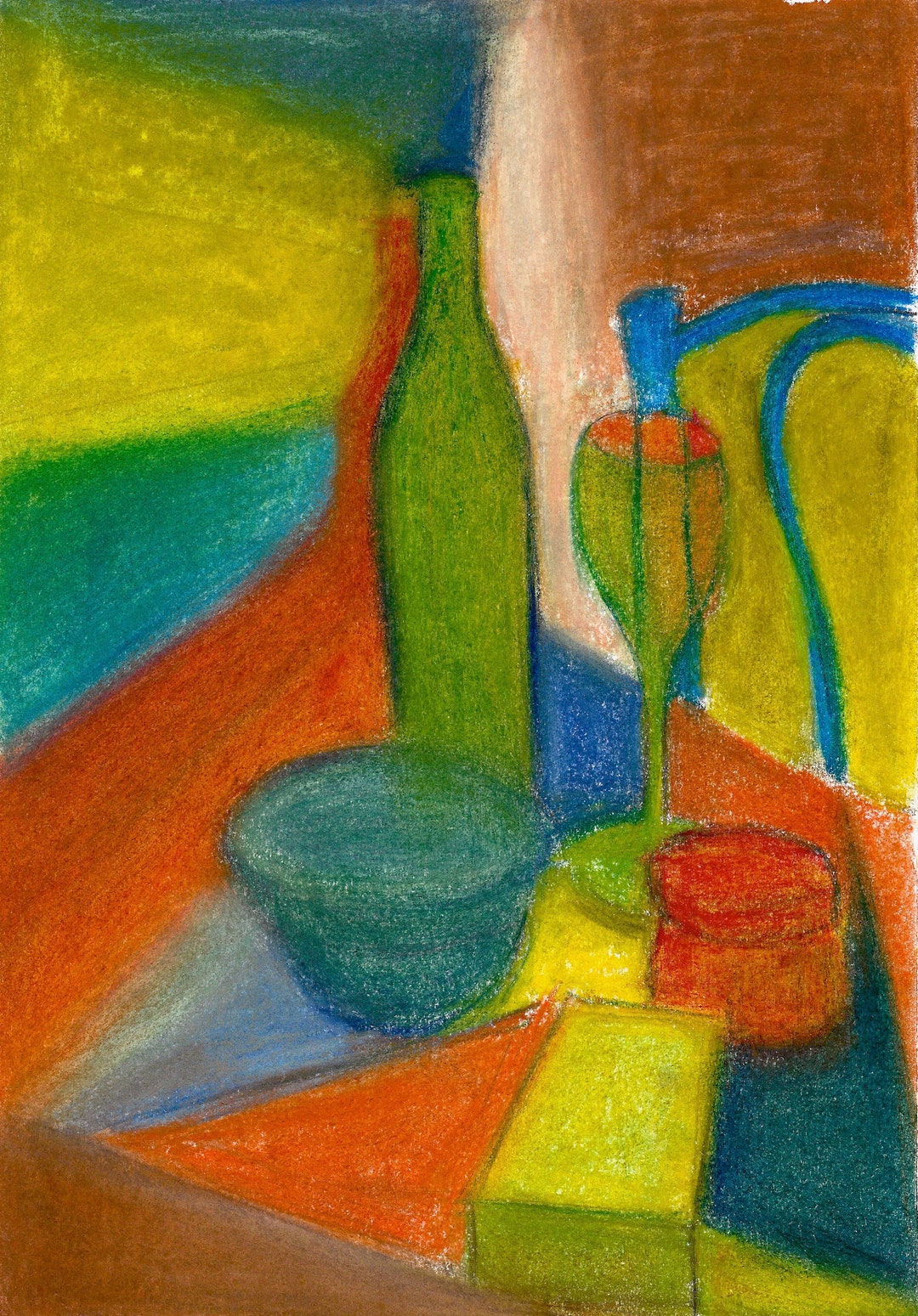Modern Art Print Abstract Art Print Still Life Bright Bold Colours ...