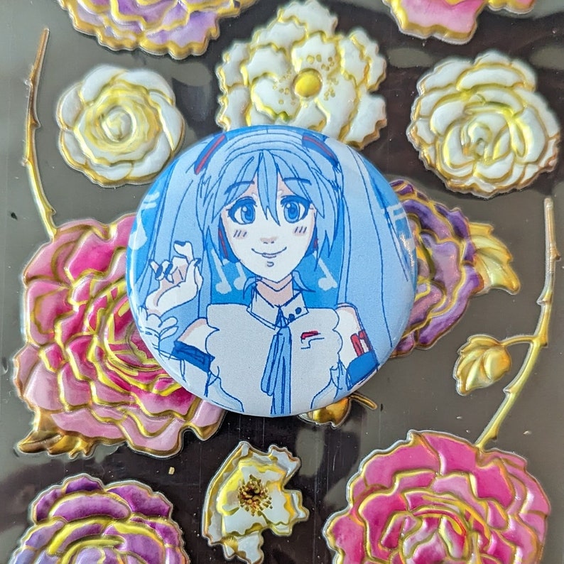 VOCALOID Hatsune Miku and Kasane Teto 2.25 Pins - Etsy