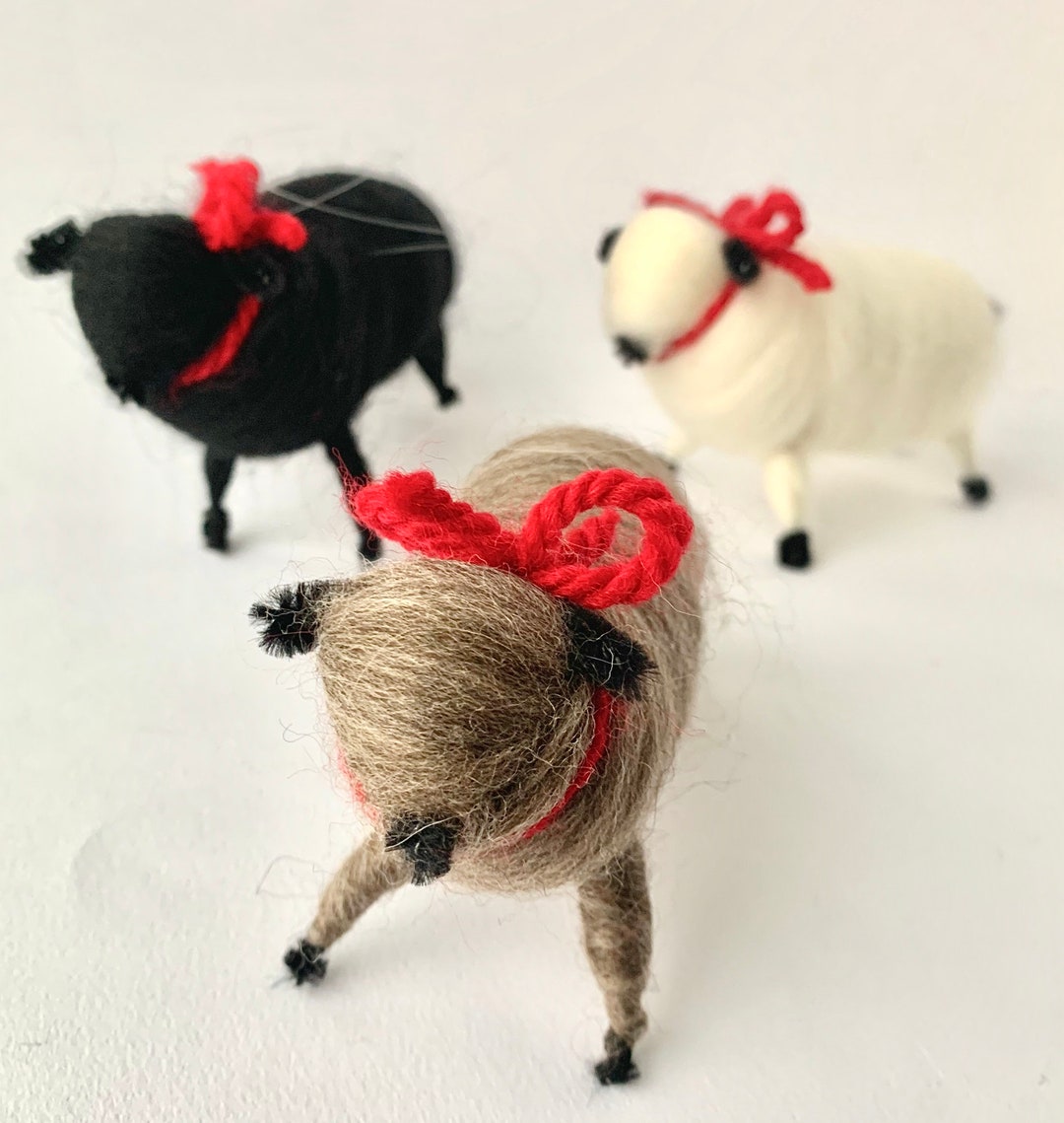 Three Little Wool Sheep Handmade by Annie Von Trapp - Etsy