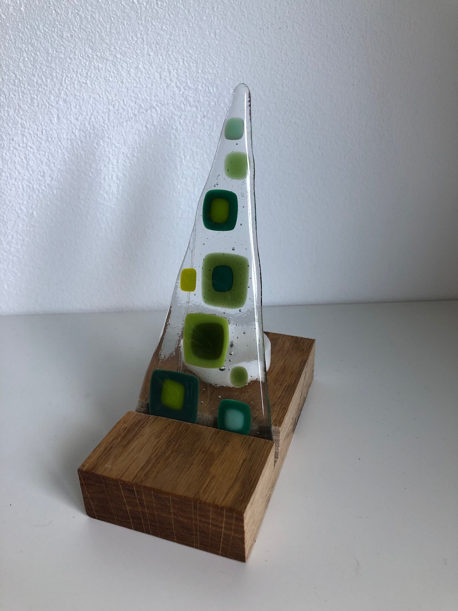 Fused Glass, Retro, Triangle Decorations, Letterbox Gift - Etsy