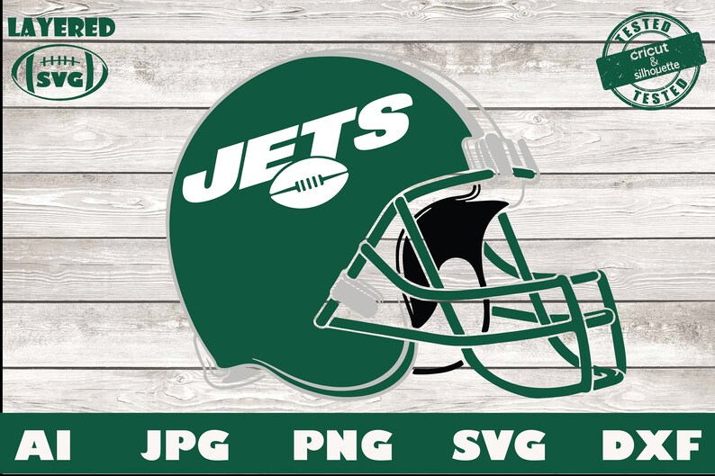 New York Jets Football Helmet SVG Design for Cricut Silhouette | Etsy