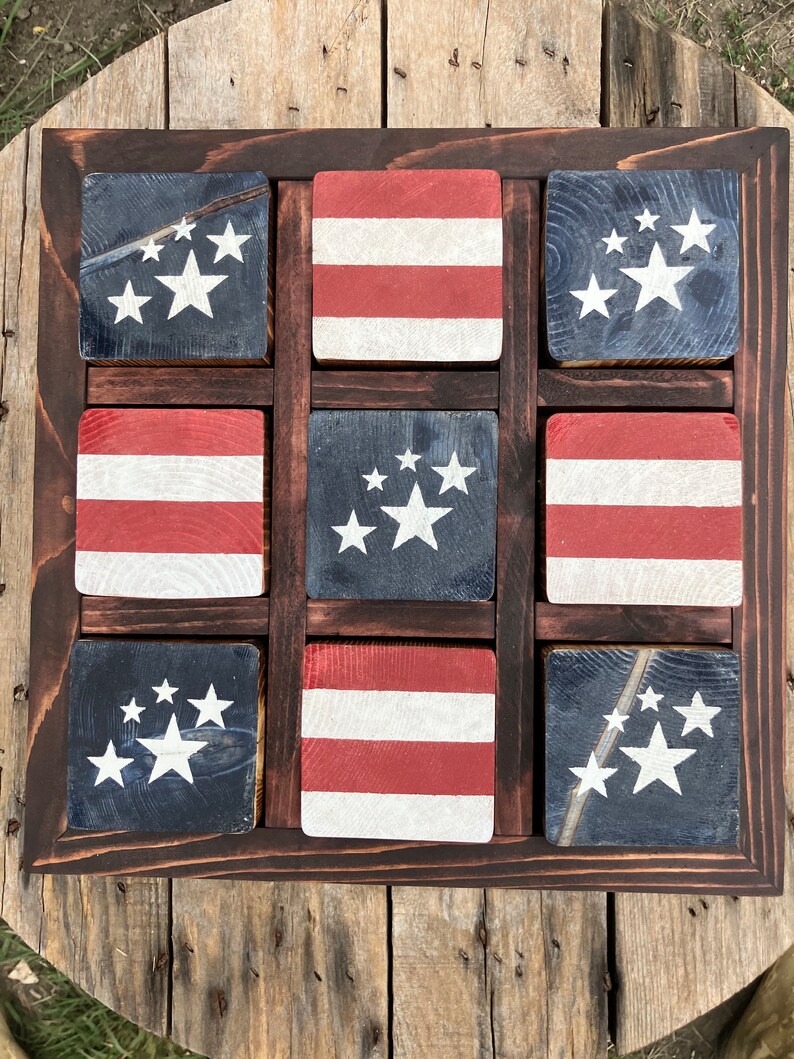 Patriotic Tic Tac Toe - Etsy